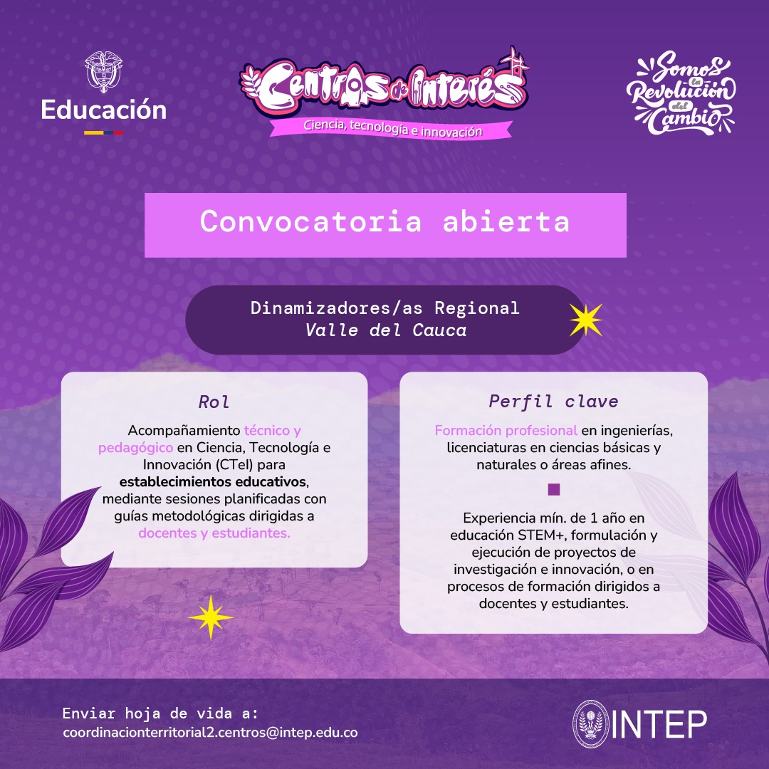 Centro de Interés – Dinamizadores/as Regional Valle del Cauca – INTEP